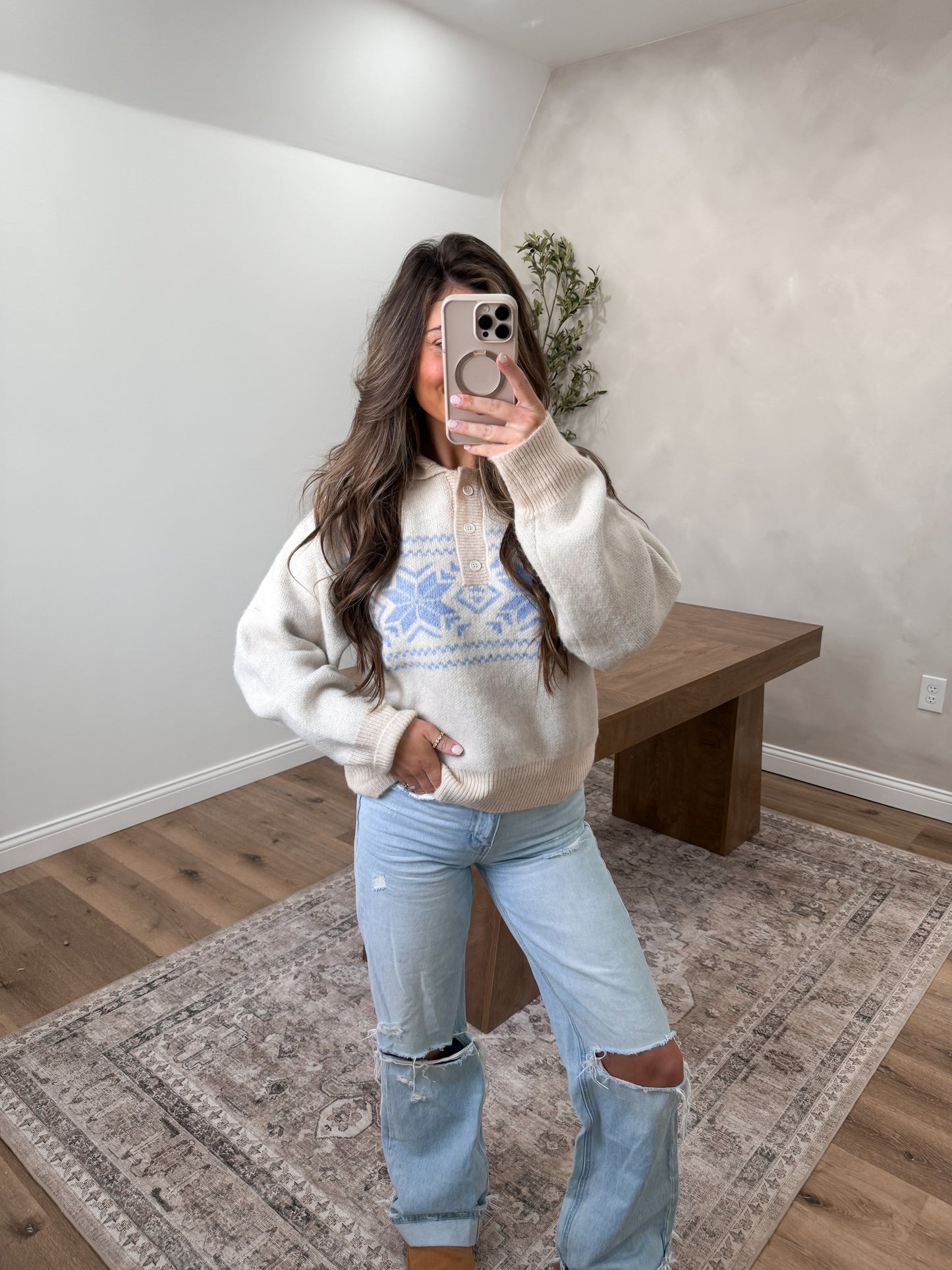 Snowflake Skies Sweater – Ethree Collective